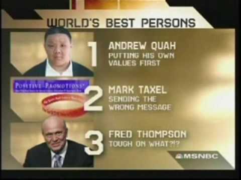 Andrew Quah International Media Mega Star Appears on MSNBC - YouTube