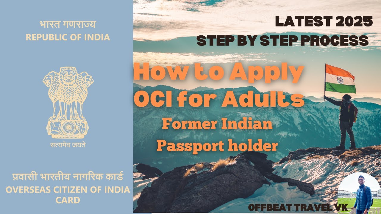 OCI Application Step-by-Step Process | How to Apply for OCI Card | Complete Guide 2025 - YouTube