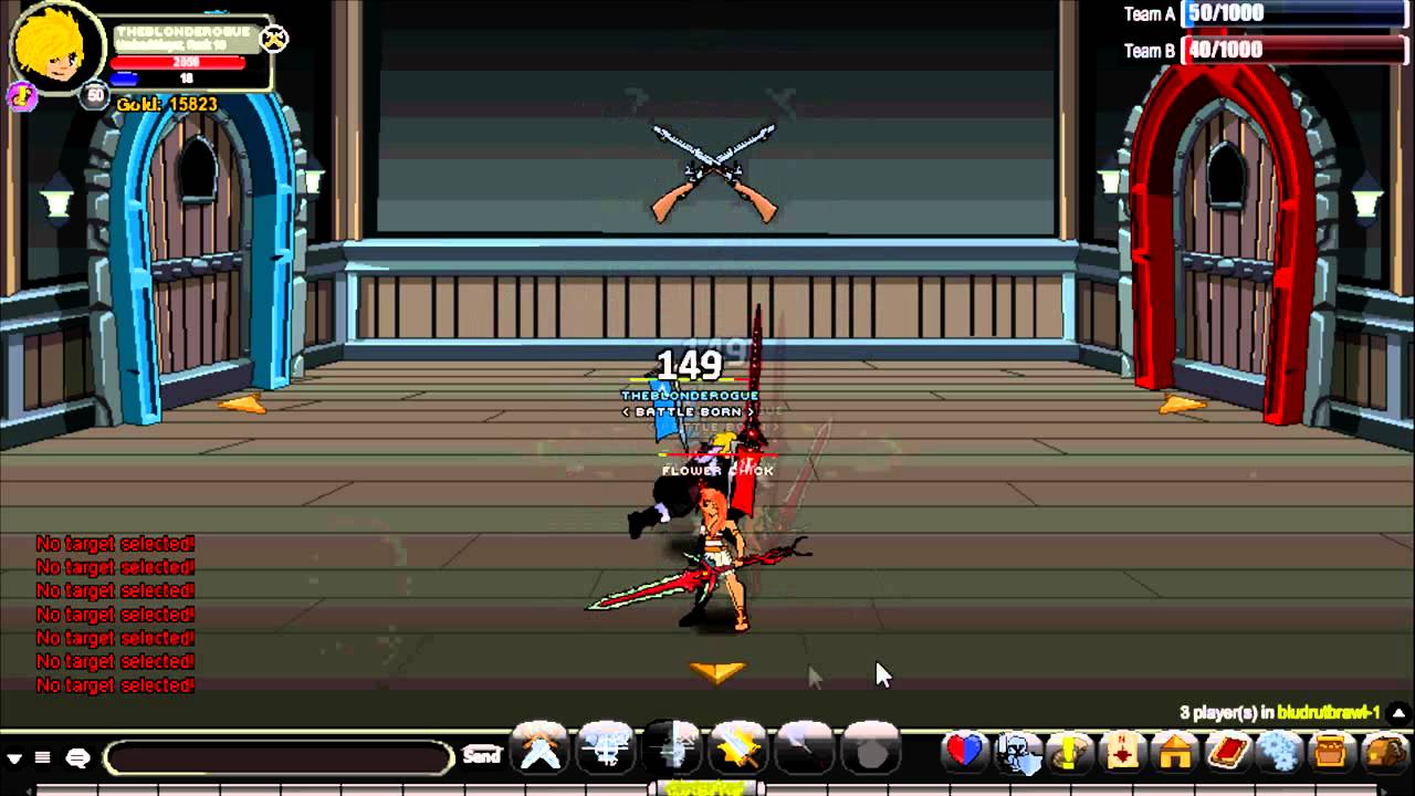 =AQW PvP= TheBlondeRogue vs Flower Chick - YouTube