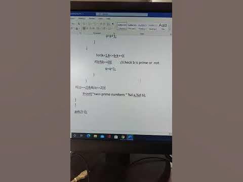 C Program For Twin Prime Numbers - YouTube