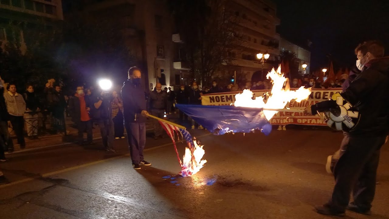 Στην αμερικάνικη πρεσβεία η μεγαλειώδης πορεία του ΚΚΕ - Στην πυρά ...