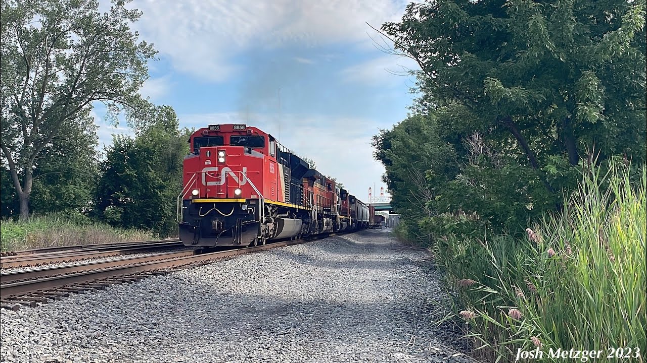 CN NBD Manifest w/ CN SD70M-2 #8856, BNSF C44-9W #4346, CN SD40-2W ...