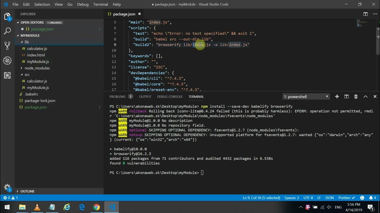 JavaScript ES6 - 07. Používanie Browserify a Babelify - YouTube