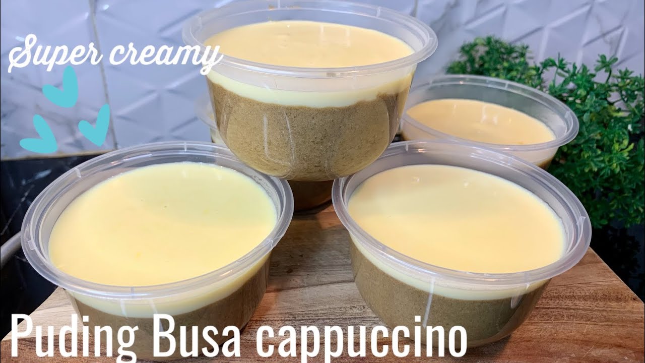 Resep puding busa cappuccino gula aren fla susu super creamy - YouTube