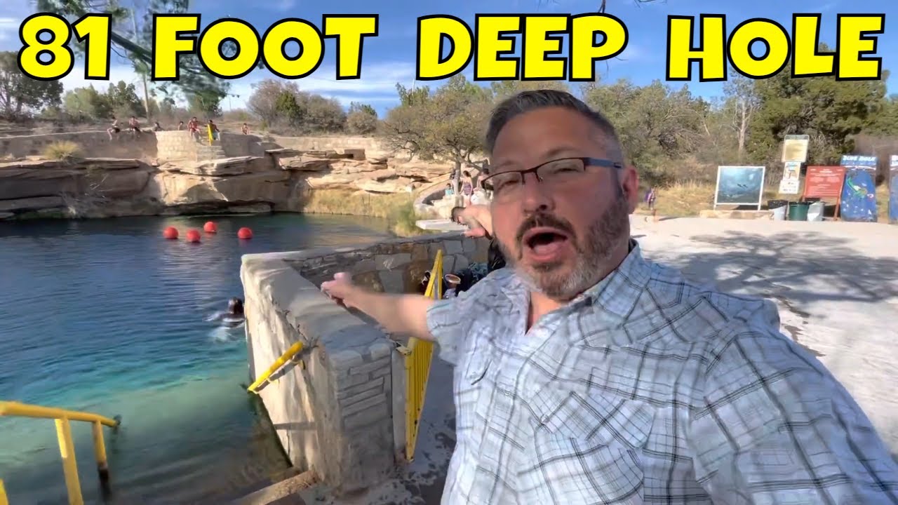 81 Foot Deep Diving Hole - Moving from San Jose to Austin Day 4 - YouTube