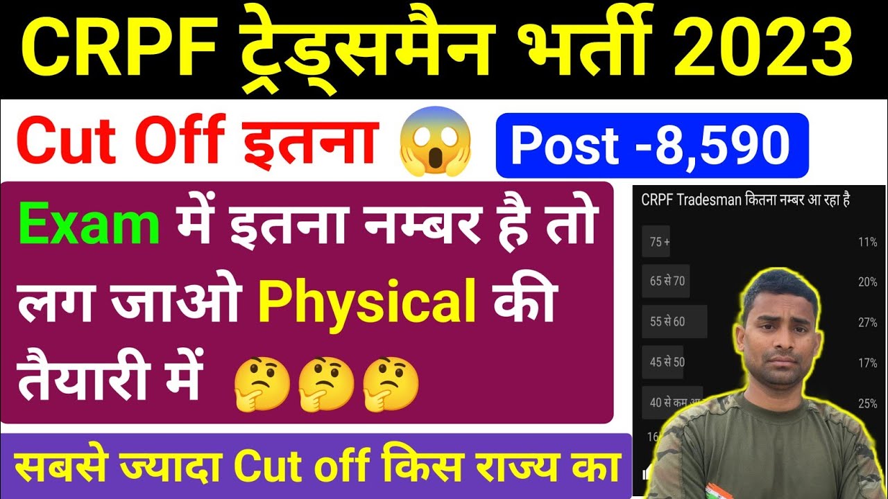 CRPF Tradesman Exam Cut Off 2023 CRPF Tradesman Safe Score 2023 crpf-tradesman-exam-cut-off-2023-crpf-tradesman-safe-score-2023