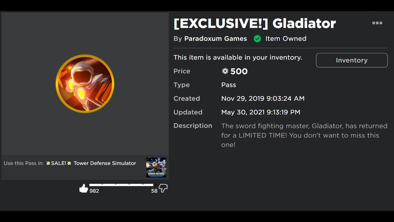 Buying the Gladiator in TDS on ROBLOX (With some gameplay) - YouTube
