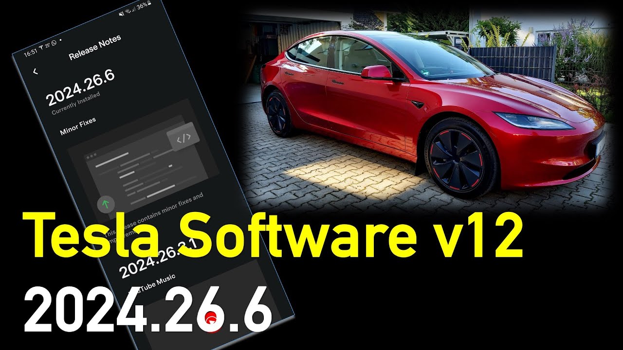 Tesla Software v12 - Version 2024 26 6 - YouTube