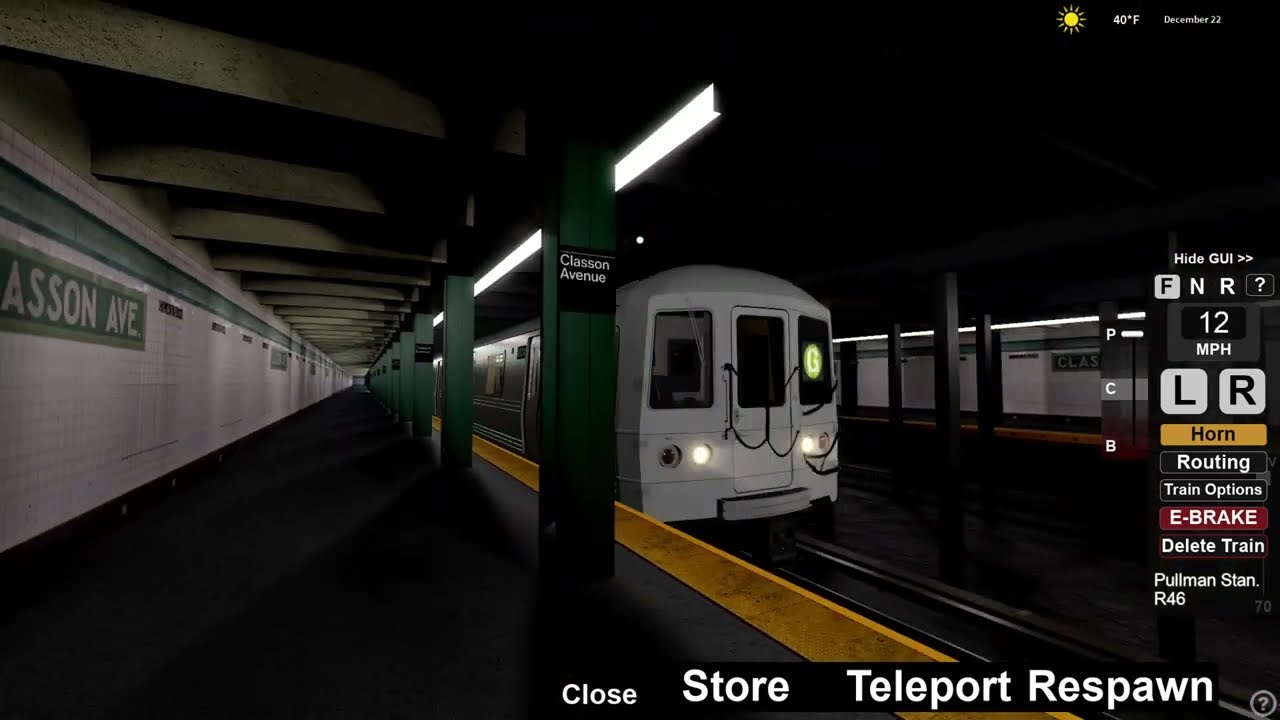 ROBLOX: NYC Subway R46 (G) Train Ride from Court Square to 7th Avenue ...