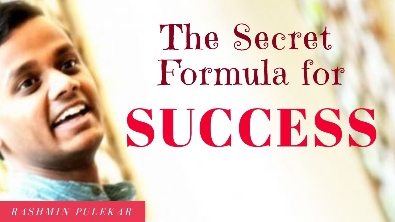 The Secret Formula For Success | Rashmin Pulekar - YouTube