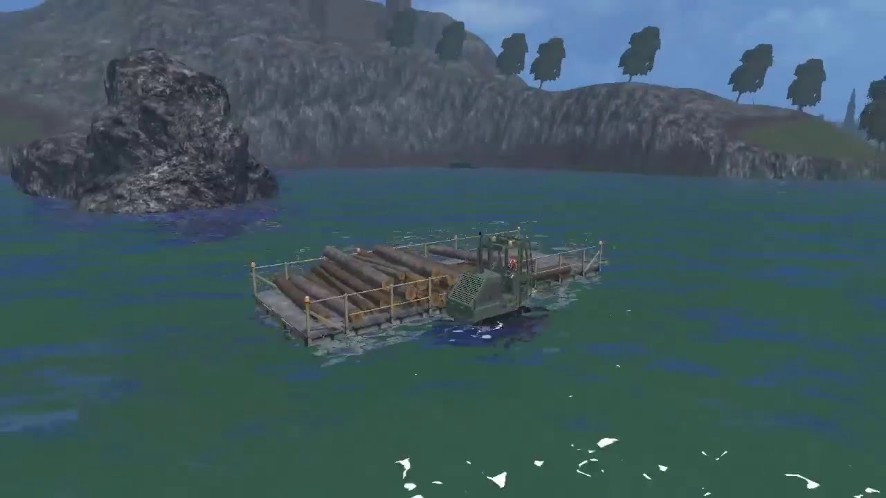 FS 15 Logging with Boat!? Possible? (Timelaps) - YouTube