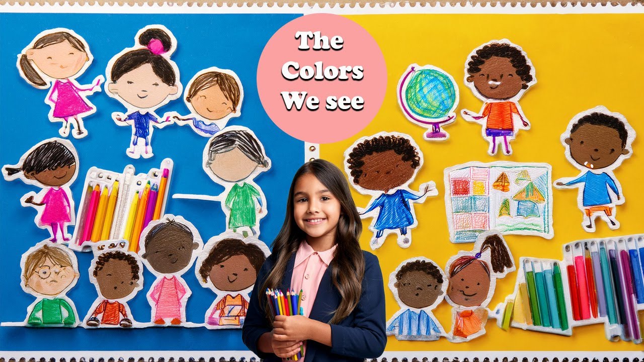 The colors we see - Educational English song for kids | Learn different ...