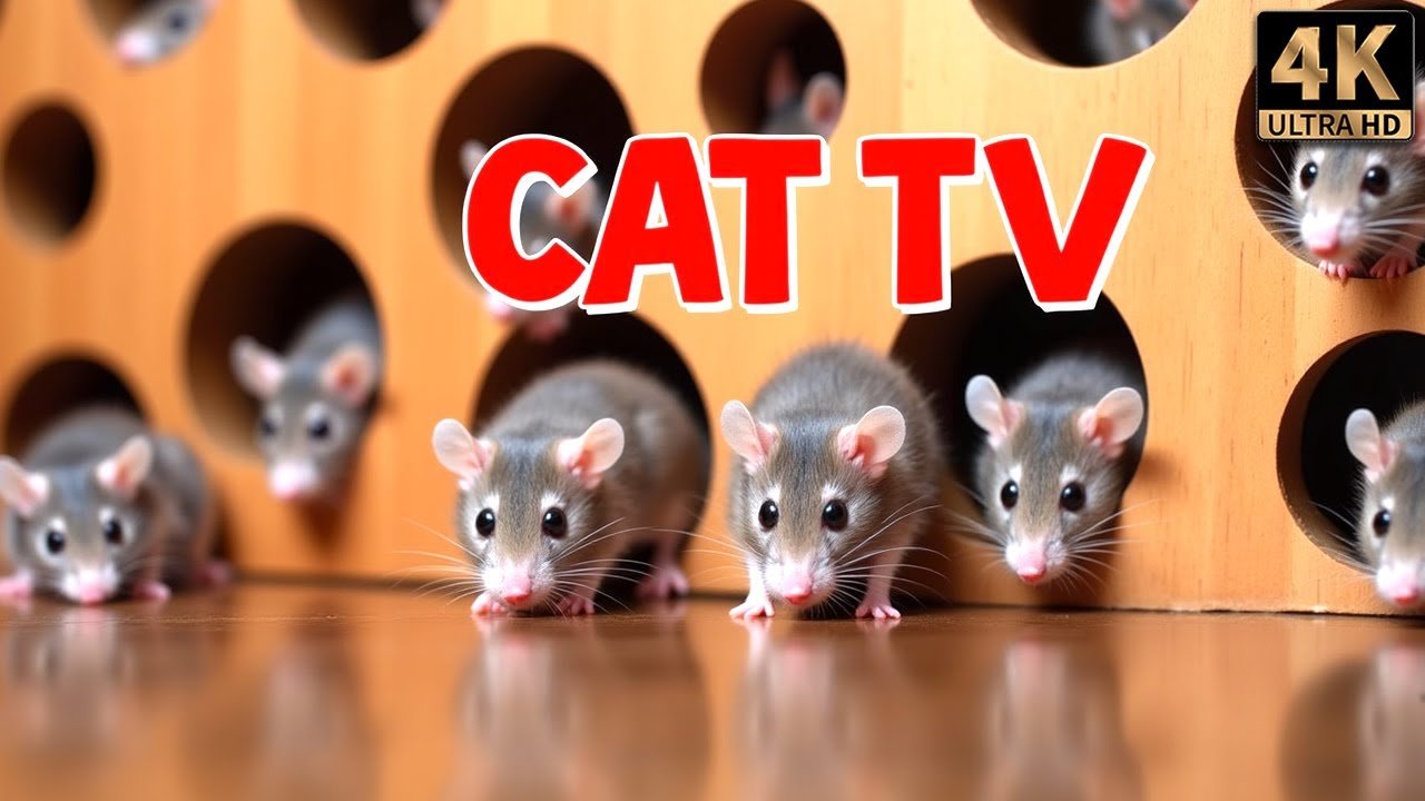 Cat TV for Cats 🐾 Mice Hide & Seek Adventure in a Real Mouse Maze 🐭 4K ...