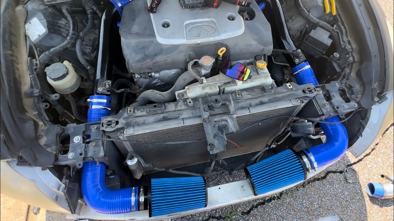 Installing VqCarbonCustom Long Tube Intakes on My G37 Sport‼️#g37 # ...