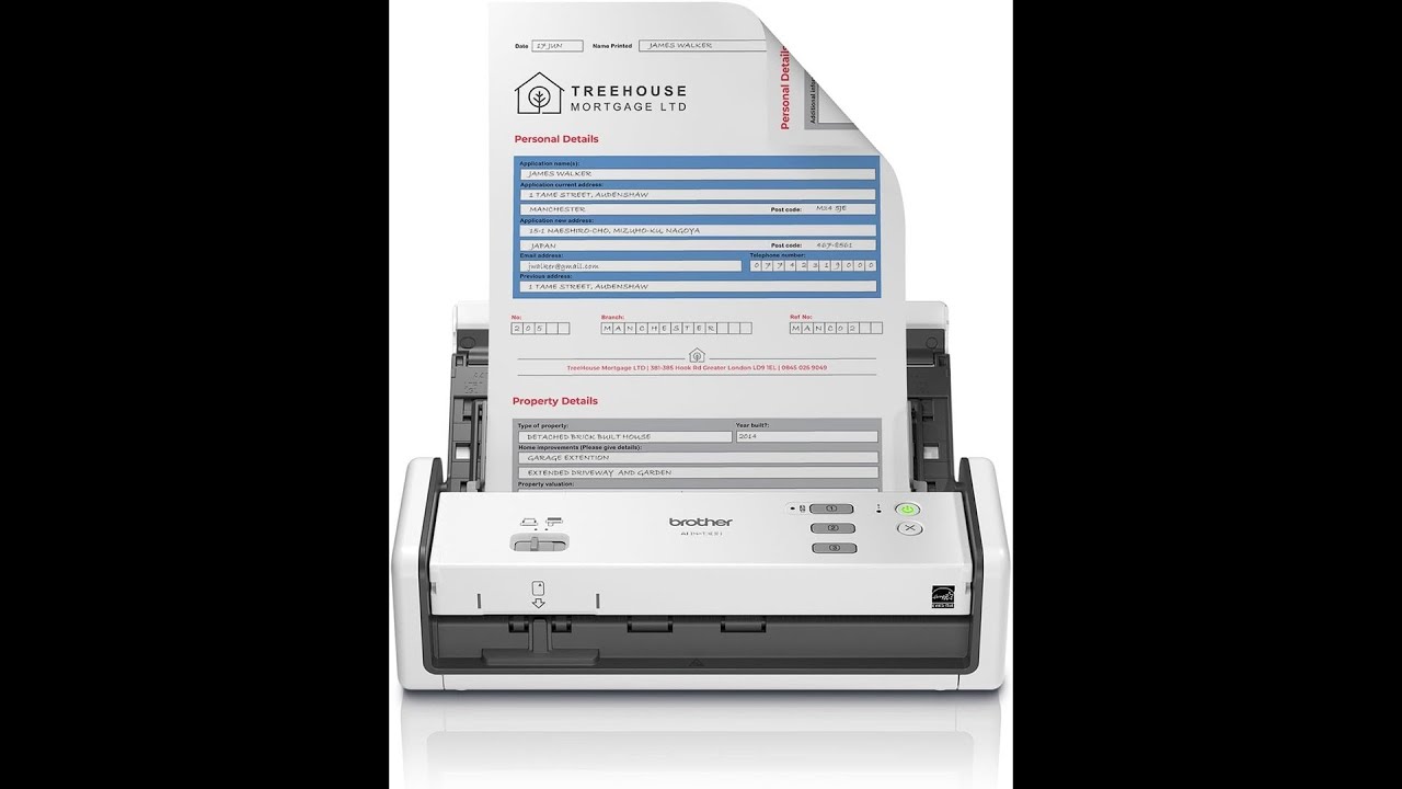 Brother ADS-1300 Compact Document Scanner: 30ppm, 2-Sided - YouTube