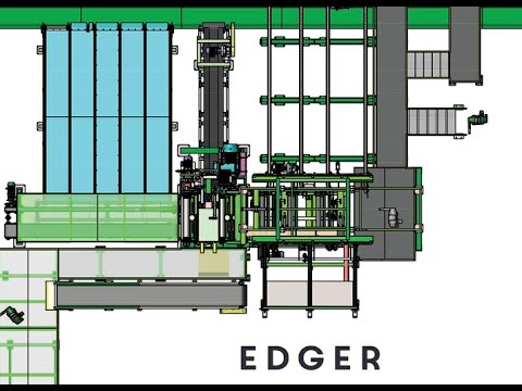 Cleereman Industries Optimized 654 2-Saw Gang Edger running at Shamco ...