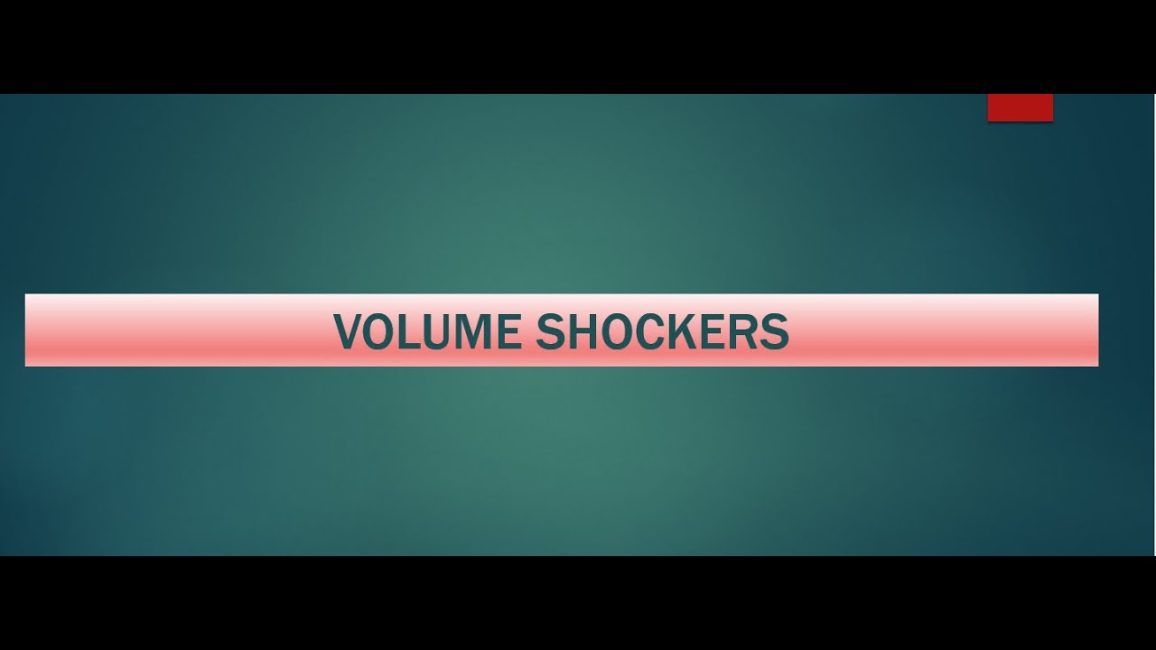 How Volume Can be used as trading pick ! VOLUME SHOCKERS ! - YouTube