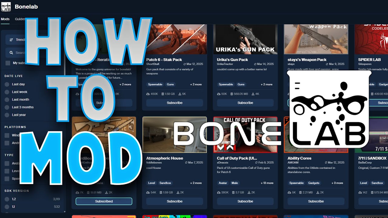 How to Install Bonelab MODS EASILY - YouTube