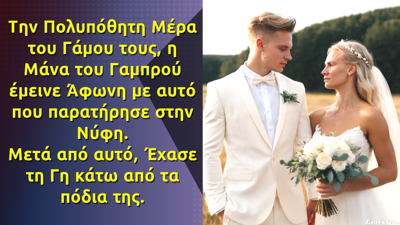 Την Ημέρα Του Γάμου Του Γιου της, η Πεθερά ανακάλυψε ένα Φοβερό Μυστικό ...