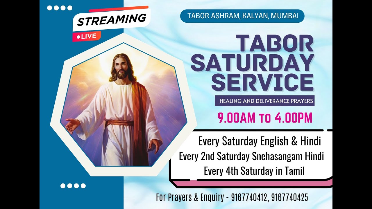 TABOR SATURDAY SERVICE 🔴 LIVE 22 FEB 2025 9.00AM TO 4PM TABOR ASHRAM ...