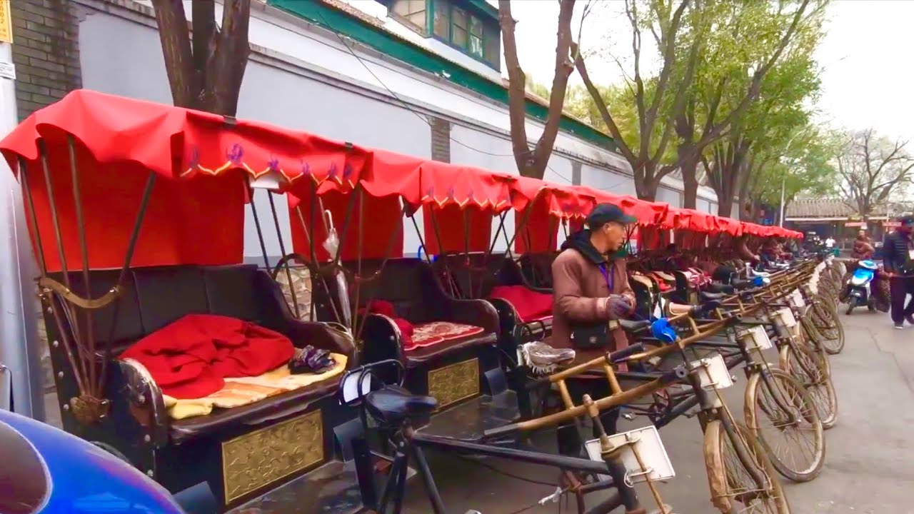 Ride A Red Rickshaw Around Old Beijing - Fast Forward Version - YouTube