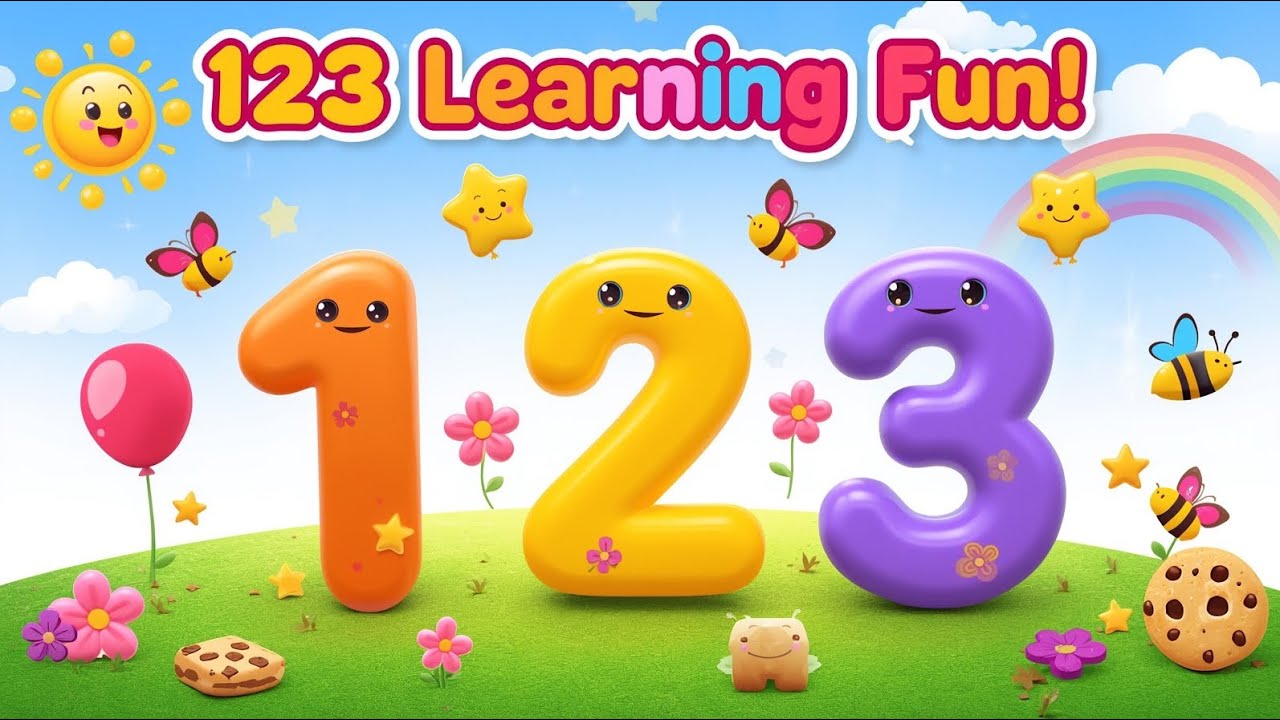 Counting Made Fun! Learn 1–10 with Colorful Cartoons - YouTube