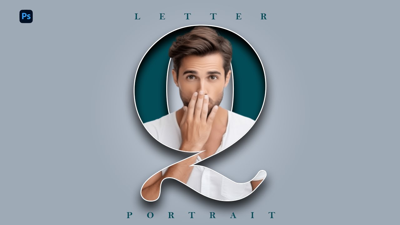 Letter Q Portrait in Photoshop | Letter portrait design | Photoshop ...