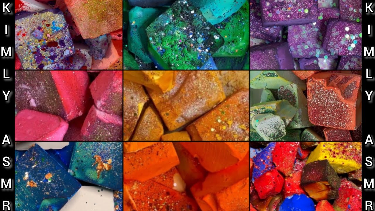 Soft Dyed with Slight Crisp Gym Chalk Compilation | ASMR | Sleep Aid ...