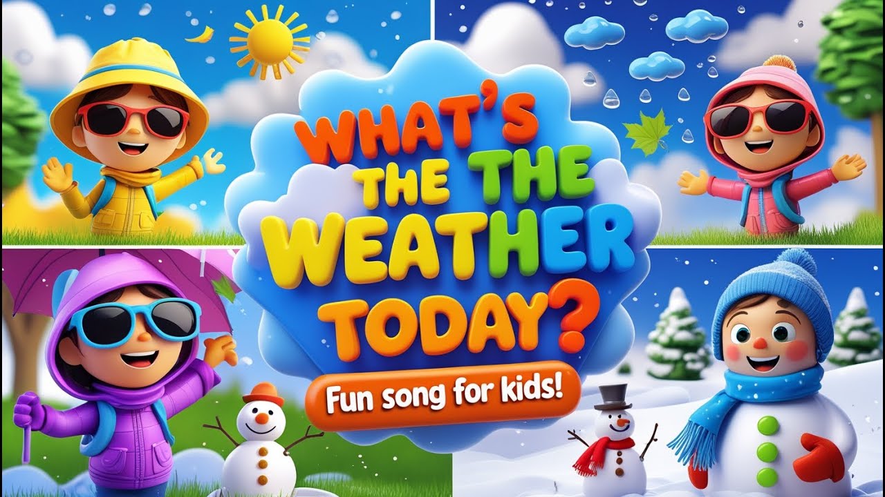 Weather Song for Toddlers | Learn Sunny, Rainy, Windy & Snowy Days ...