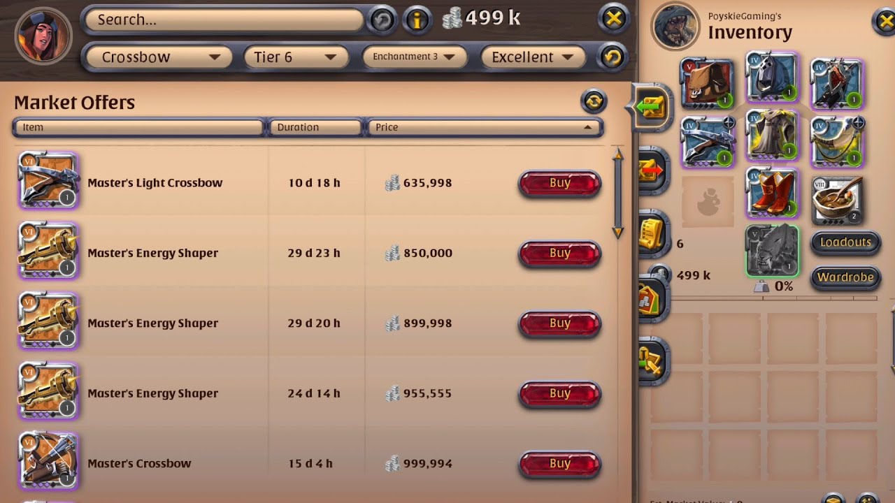 Albion Online Mobile Gameplay - Newbie and Shopping PVE build - YouTube