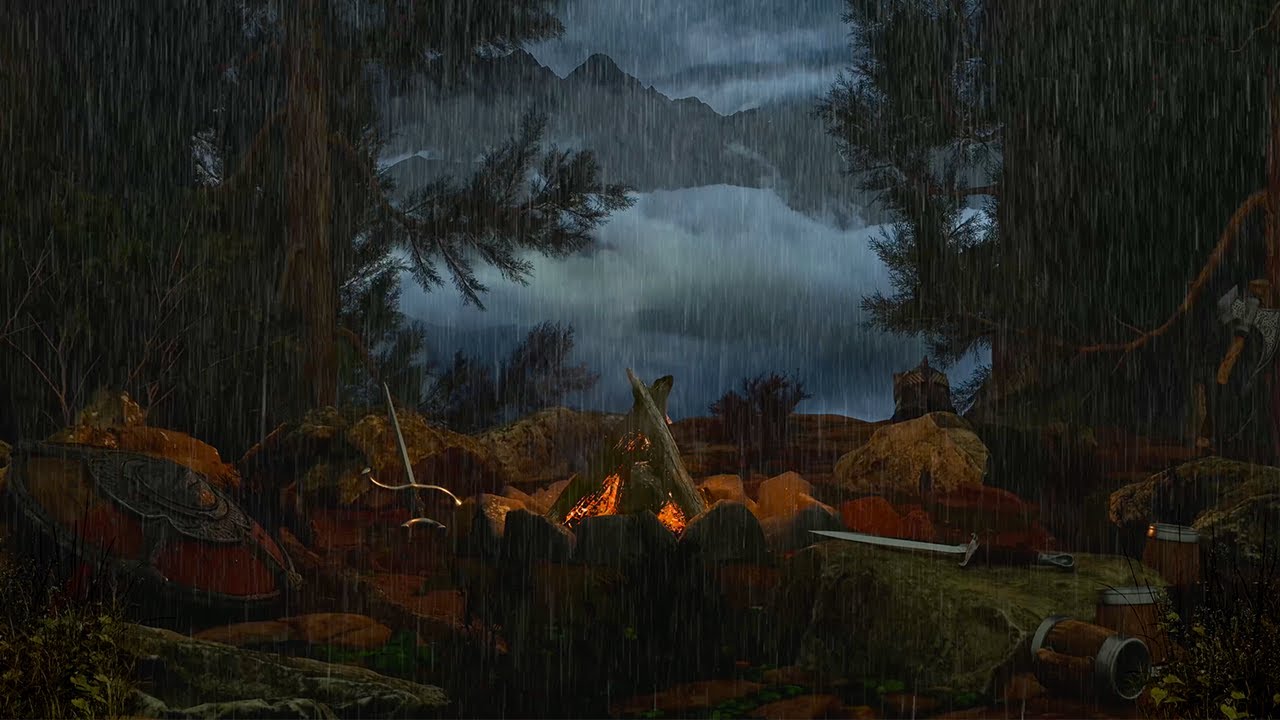 Medieval Night Campfire: A Medieval Forest Ambience With Horse ...