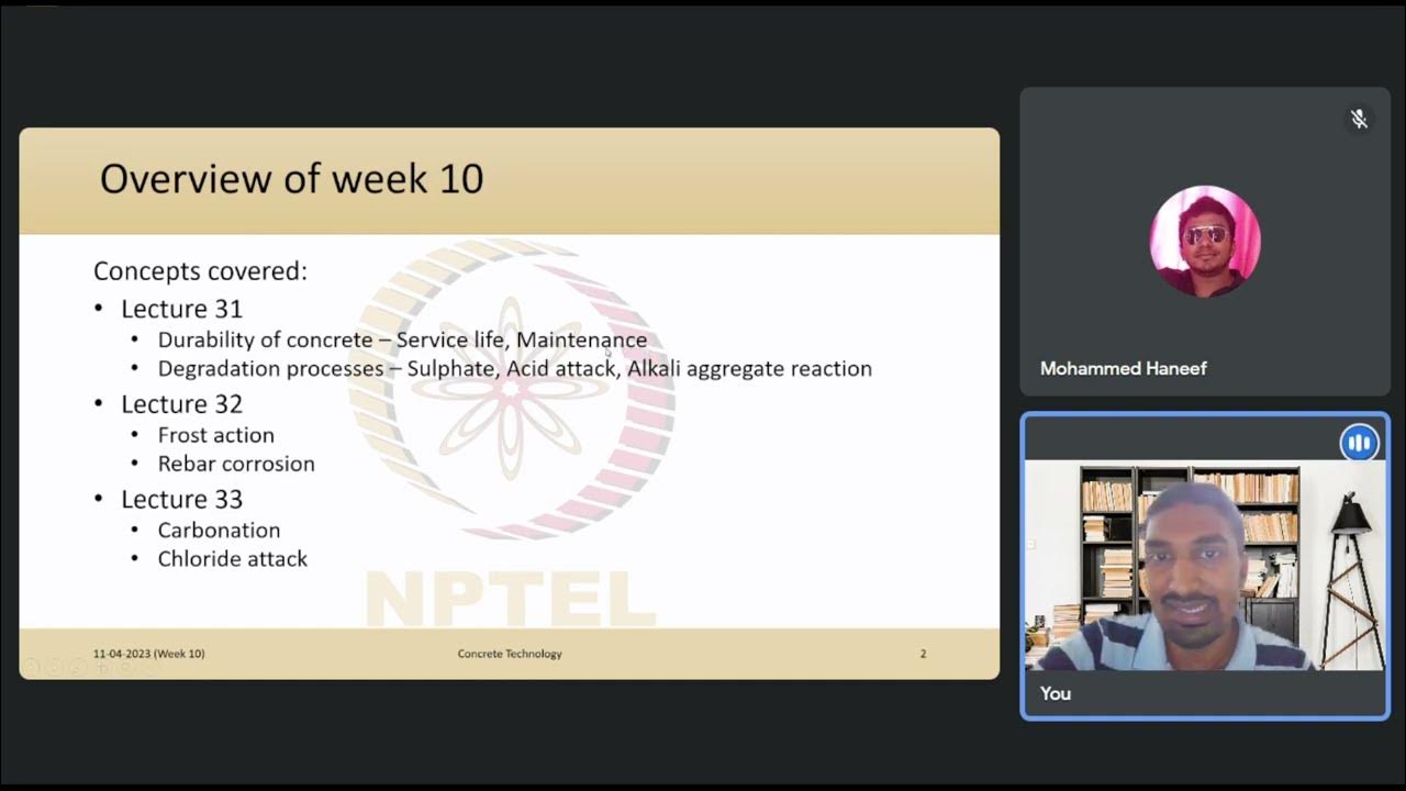 Concrete Technology - NPTEL live interactive session - Week 10 - YouTube