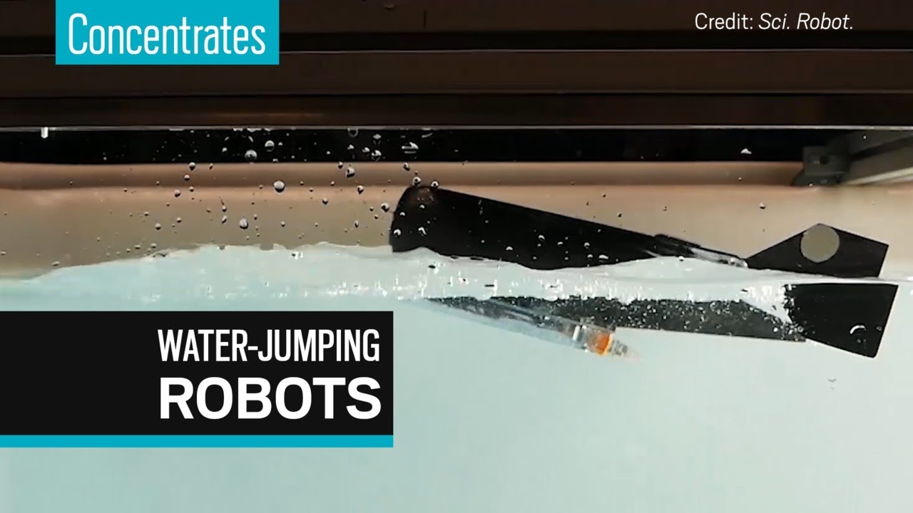 Simple chemistry powers water-jumping robot - YouTube