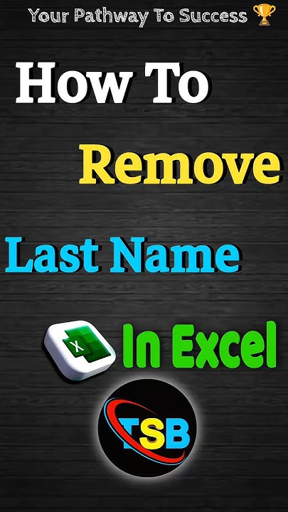 How to remove surname in Excel tips and tricks #exceltips #tutorial #shortvideo - YouTube