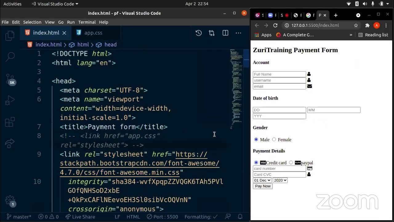 HTML Forms Live Coding - YouTube