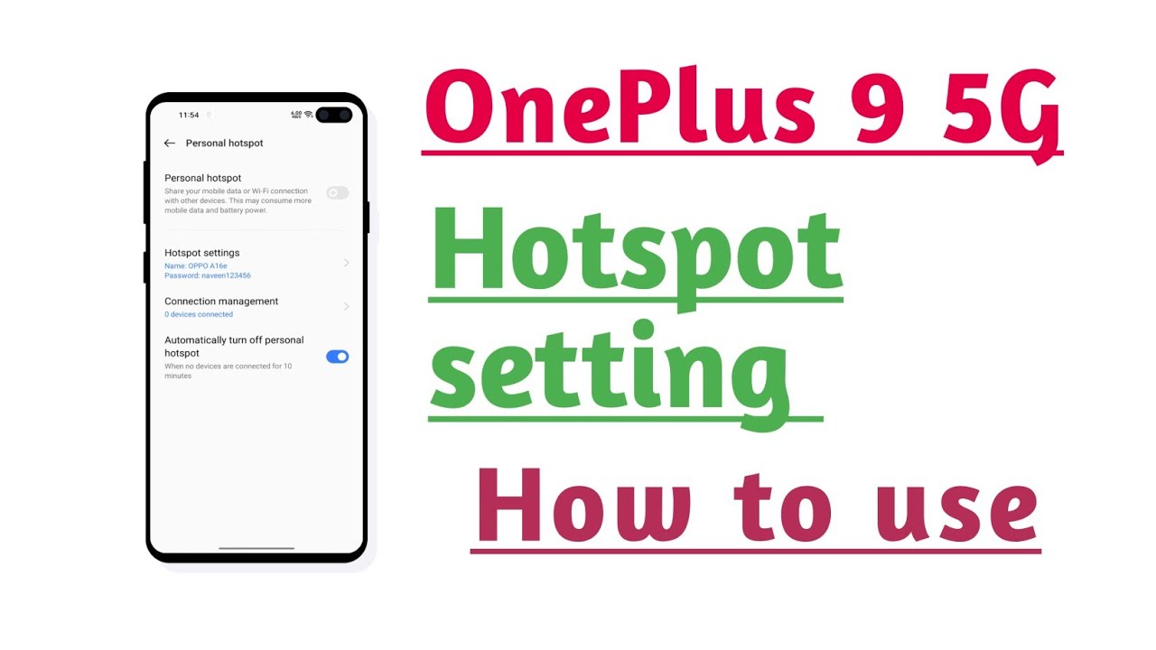 OnePlus 9 5G Hotspot setting How to use - YouTube