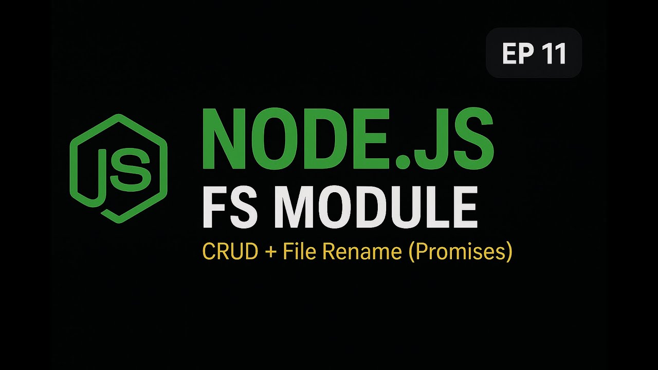 #11 FS Module in Node.js with Promises | File Handling using Then & Catch | Node.js Tutorial # ...
