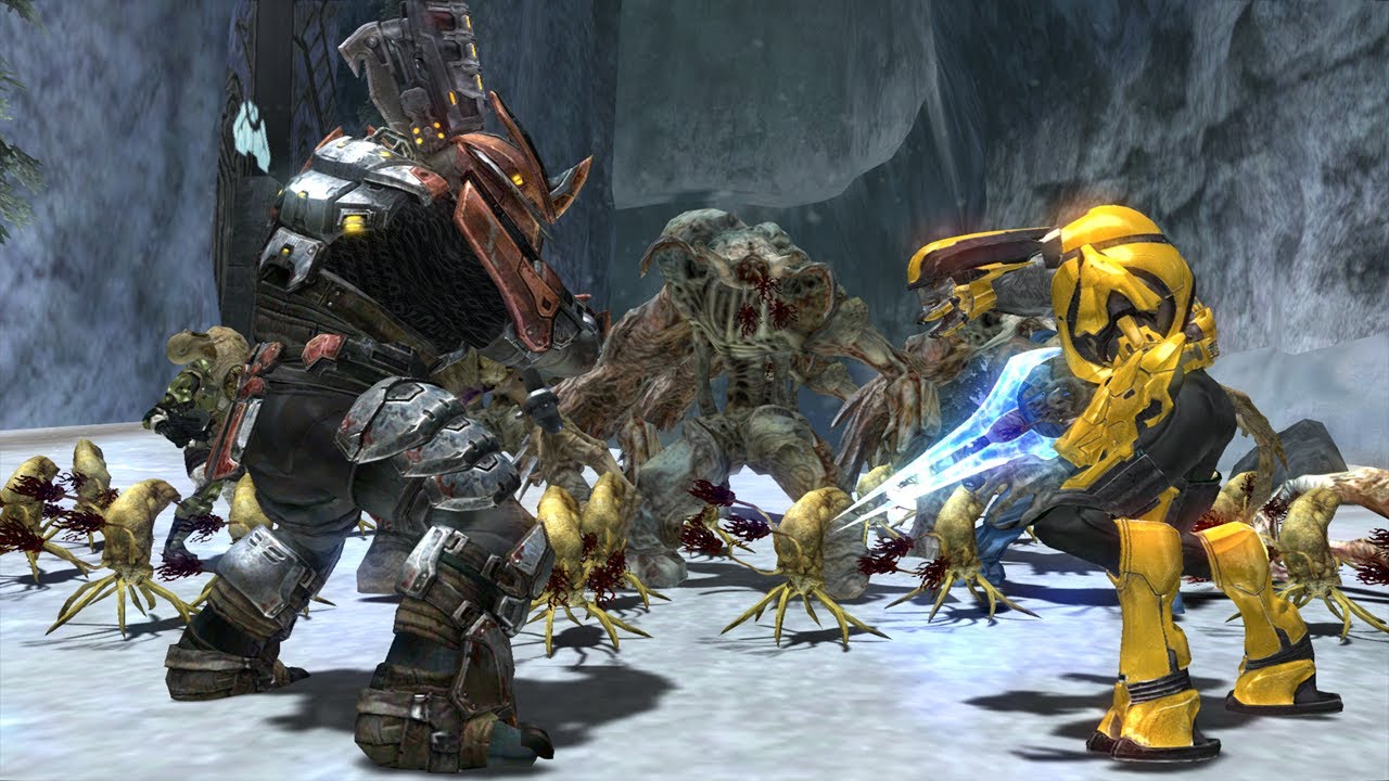 Halo Reach Brutes VS. Halo 3 Flood VS. Halo 2 Anniversary Elites - YouTube