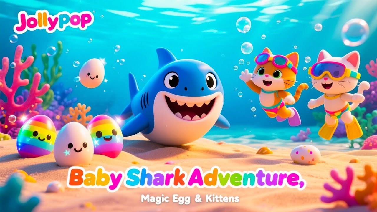 Baby Shark Adventure, Magic Egg & Kitten | Top 3 Rhymes for Kids ...