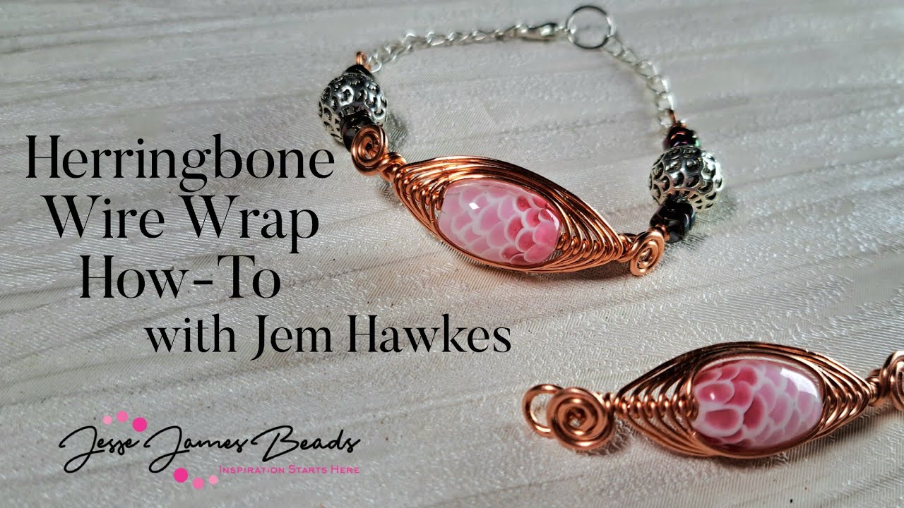 Herringbone Wire Wrap Jewelry Tutorial - YouTube