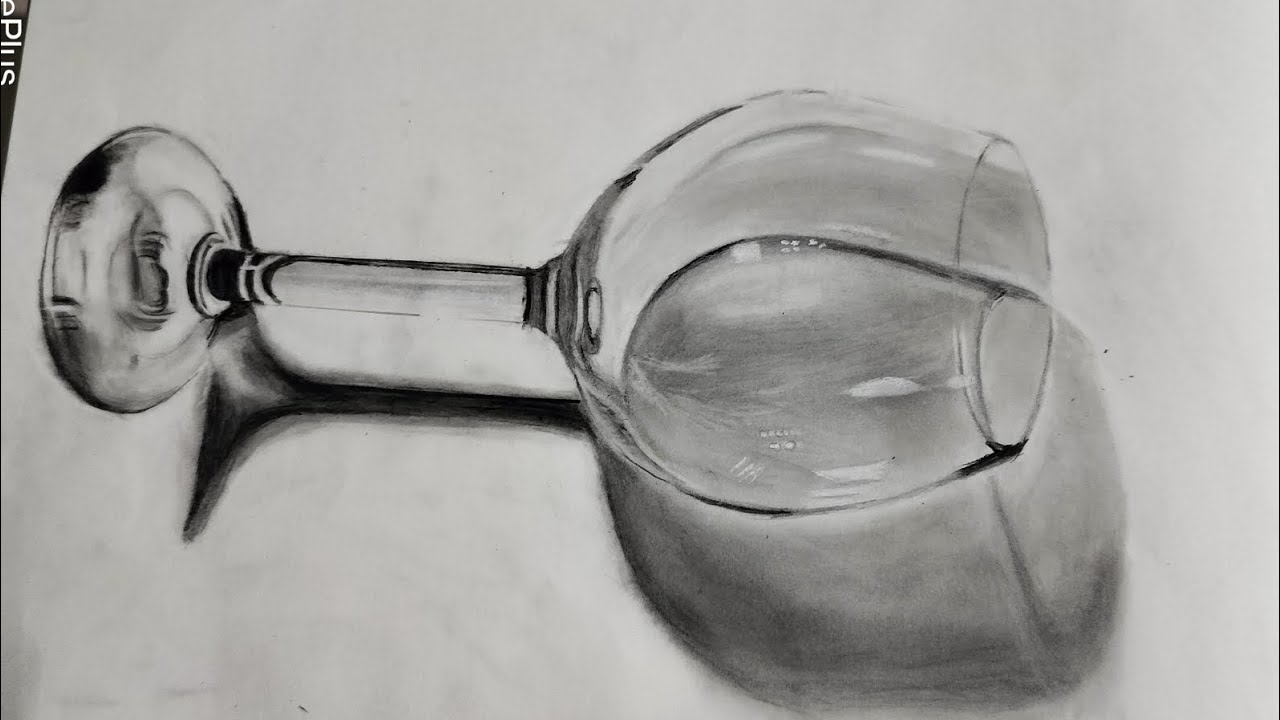 🍷Glass Sketch tutorial 😍 - YouTube