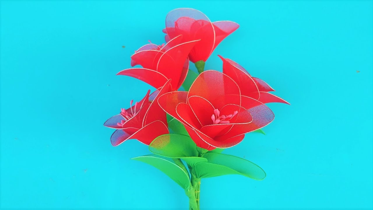 Amazing Making Stocking Flowers | How to Make Nylon Stocking Flowers ...