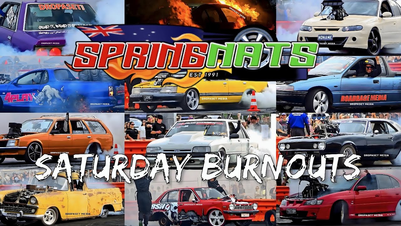 SATURDAY BURNOUTS AT SPRINGNATS 2024 - YouTube