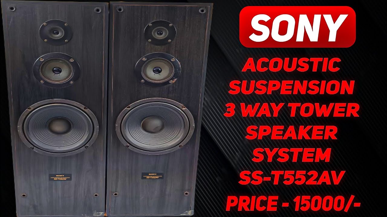 SONY ACOUSTIC SUSPENSION 3 WAY TOWER SPEAKER SYSTEM SS-T552AV Price ...