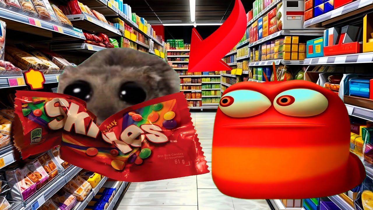 Skittles meme oi oi oi red larva & Sad Hamster - YouTube