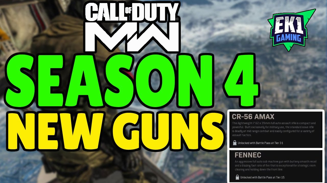 CALL OF DUTY MW - SEASON 4 NEW WEAPONS - YouTube