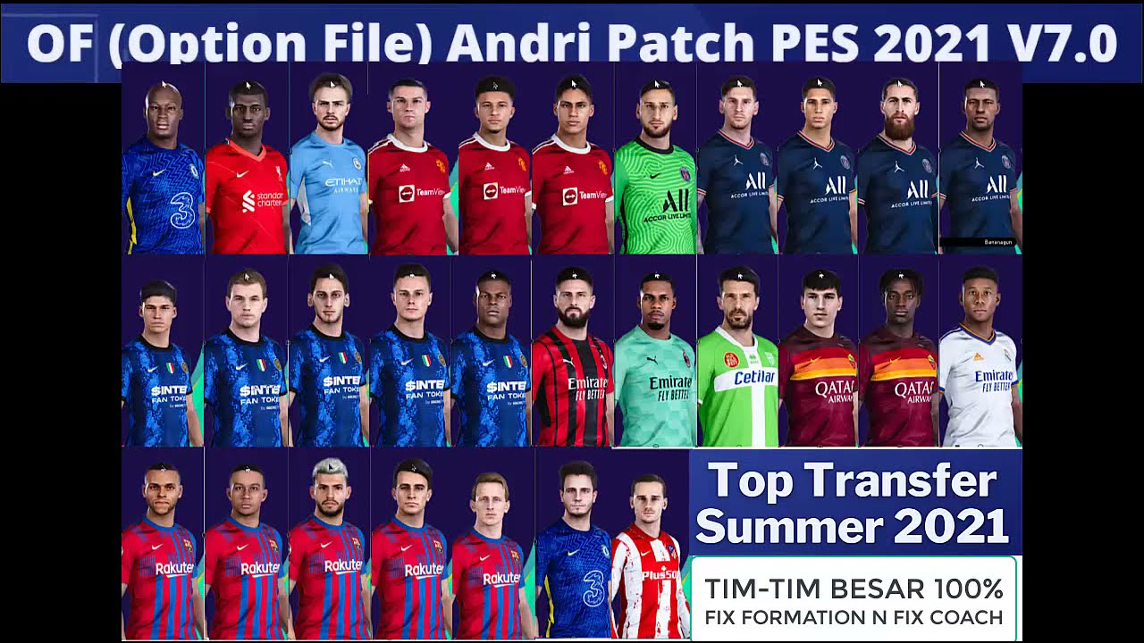 OF - OPTION FILE ANDRI PATCH V7.0 PES 2021 TRANSFER TERBARU 100% FIX ...