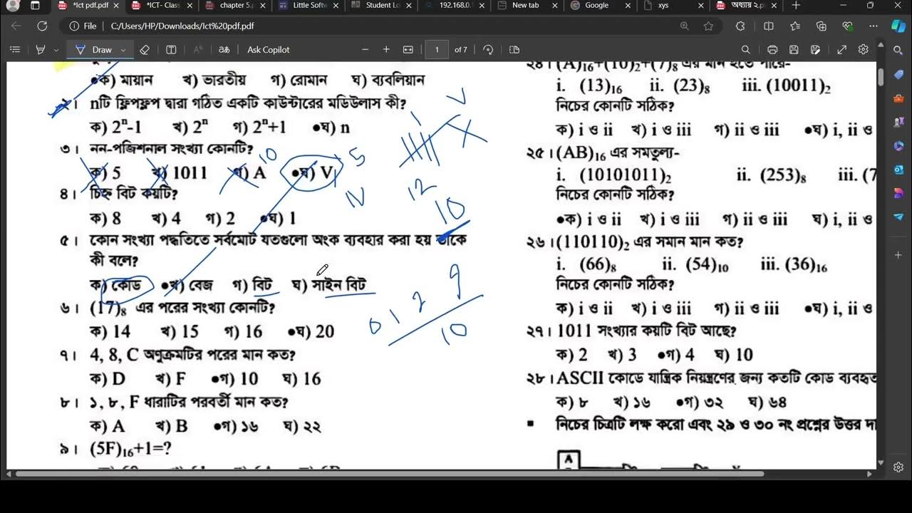 HSC ICT Chapter 3 Number System & Digital Devices OneShot MCQ Solve - YouTube