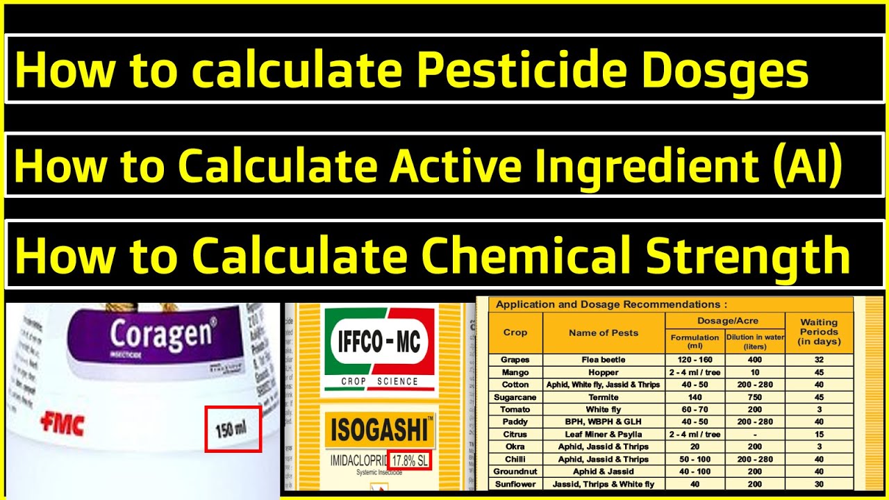 How to calculate Active Ingredients of given Chemical - YouTube