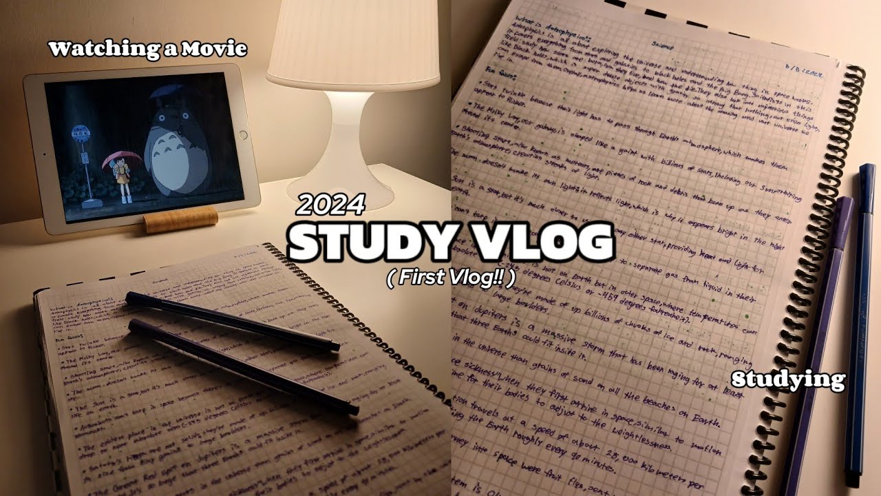 STUDY VLOG: Studying Physics, Crocheting, Watching a Movie 📓|| My First ...
